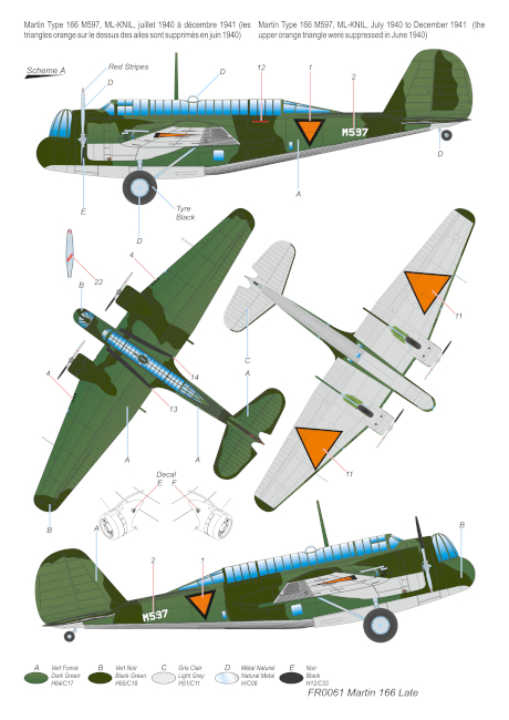 1/72 - Martin type 166 WH-3 by FRROM - test parts+decals+box art ...